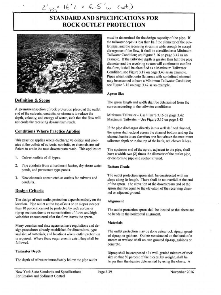 Rock Outlet Protection | PDF