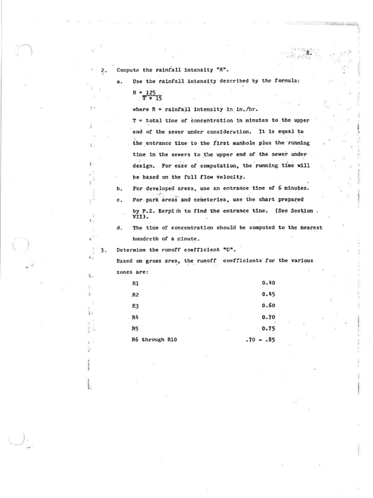 Sanitary Hydraulic Loading Rates | PDF