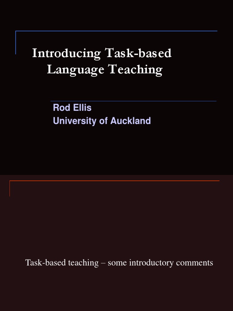 Task Based Language Teaching | PDF | Second Language | Language Education