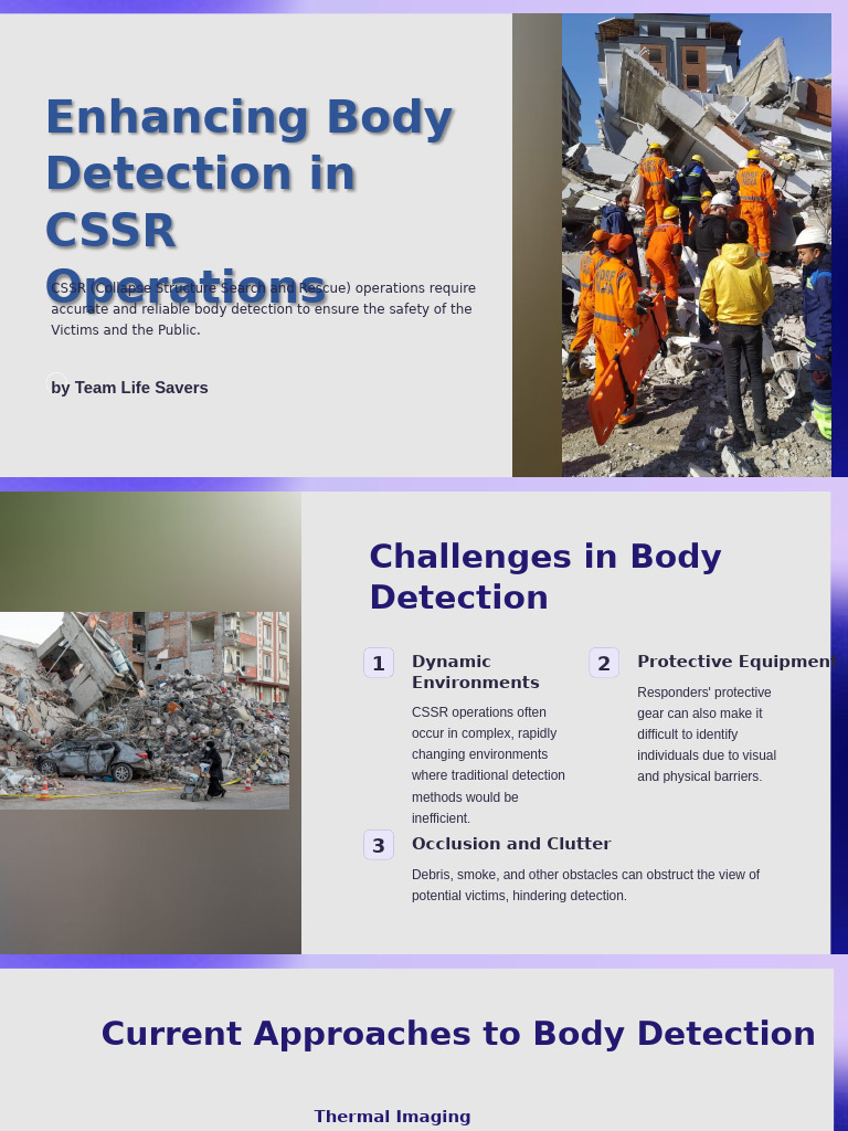 Enhancing Body Detection in CSSR Operations | PDF