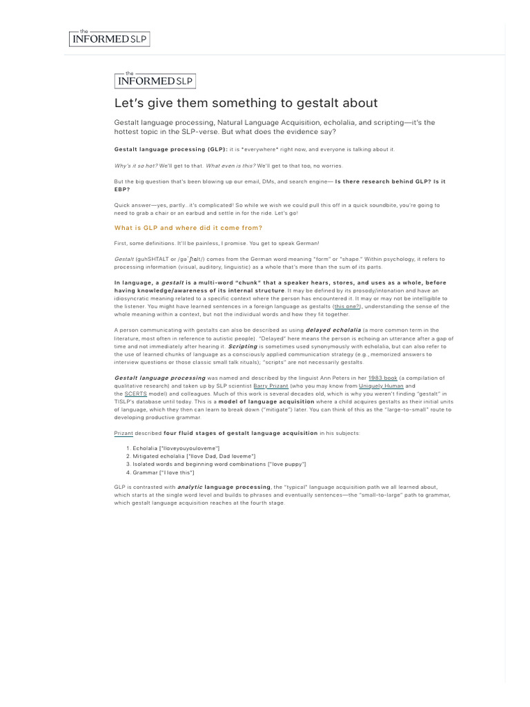 Let's Give Them Something To Gestalt About | PDF