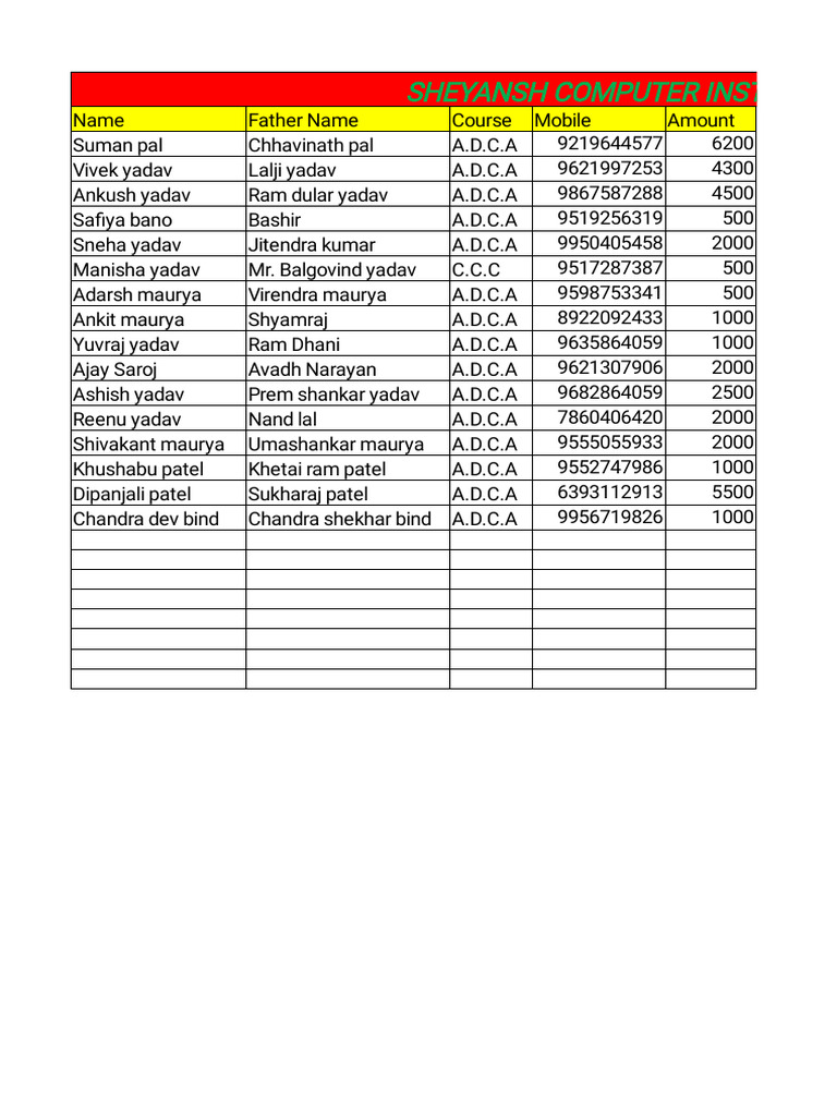 course ADCA 2024 | PDF