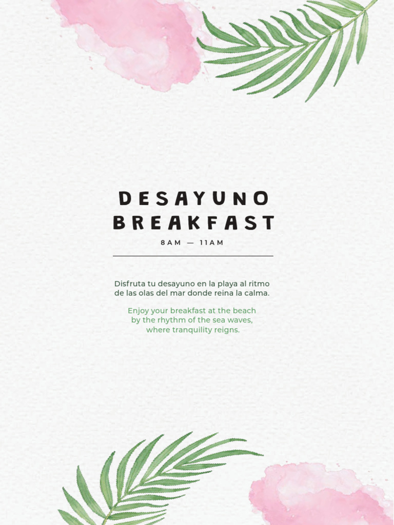Digital Menu Desayuno Breakfast-Compressed | PDF