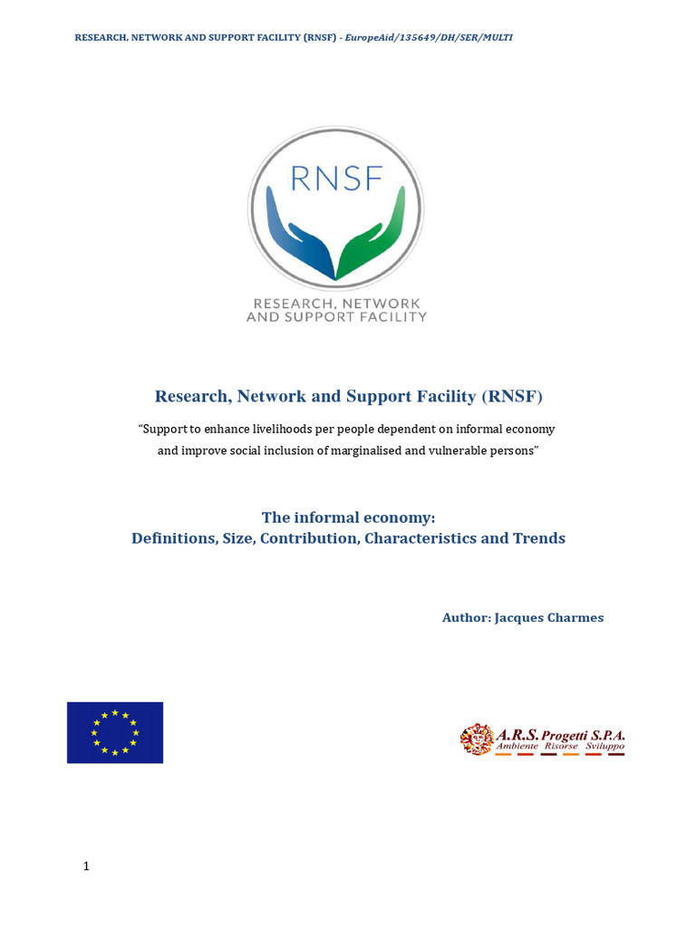 The Informal Economy What It Is Part of Volume 2 Definition of The Informal Economy | PDF