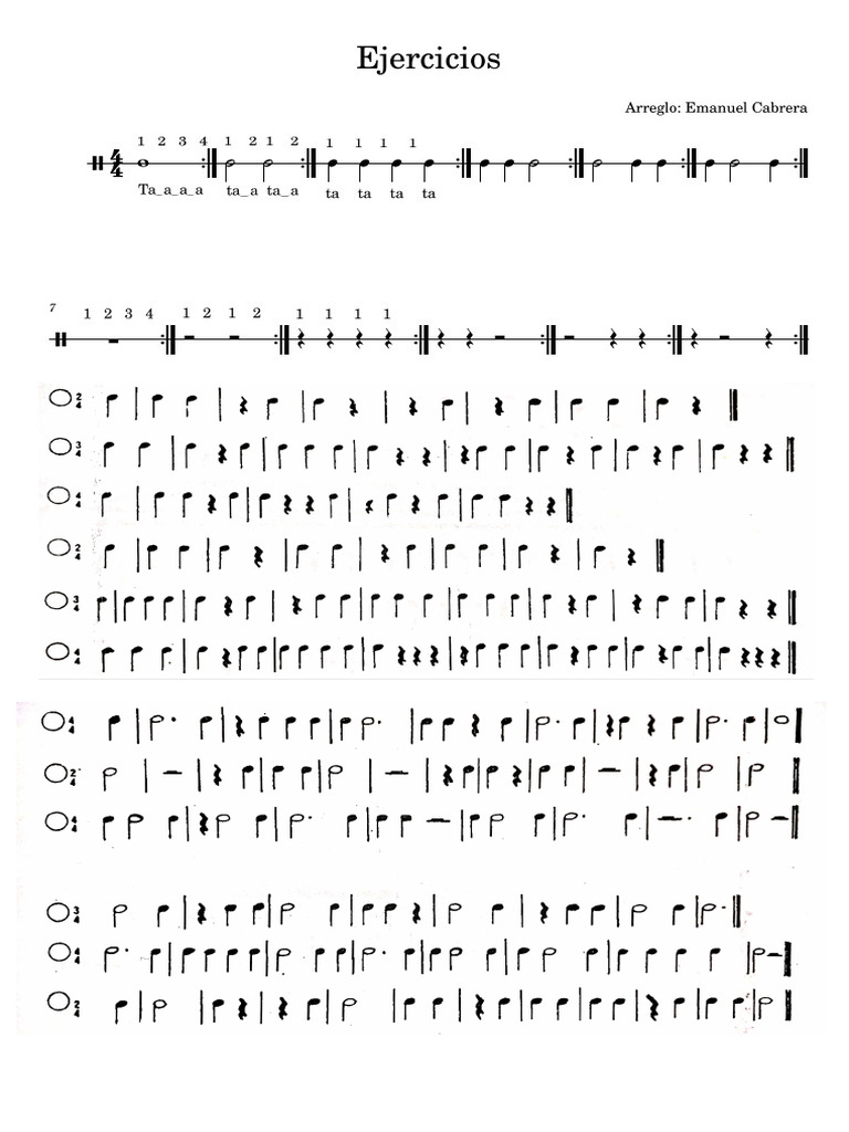 Ejercicios Ritmicos | PDF