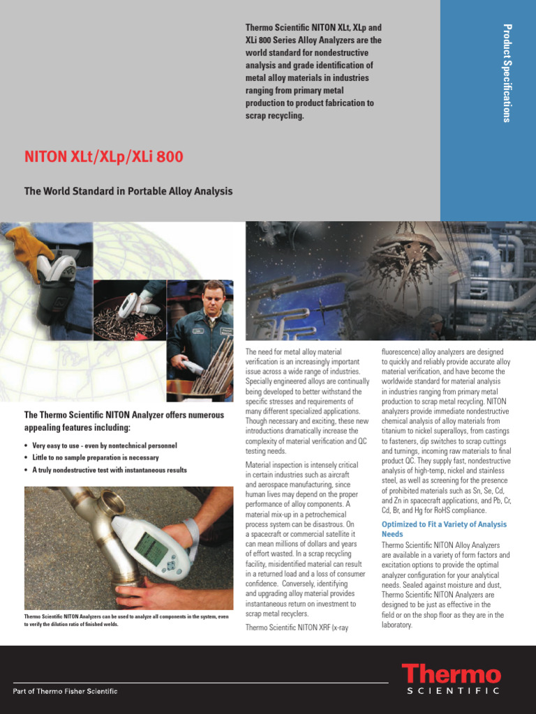 Niton XLT, XLP, Xli 800 | PDF