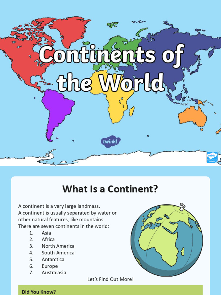 Continents of The World | PDF