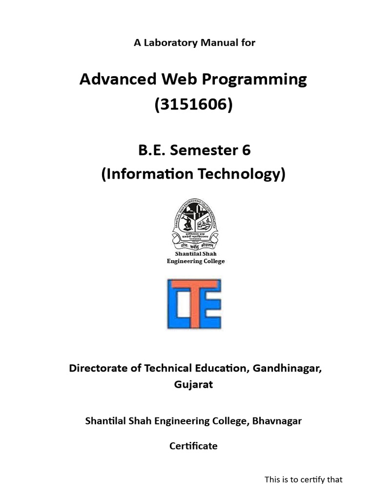 Advanced Web Programming - Prof. S J Agravat | PDF | Ajax (Programming) | Model–View–Controller