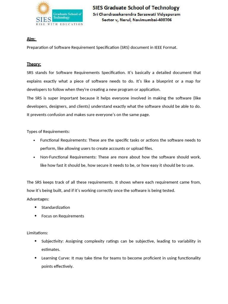 Srs - Docx 122A1087 | PDF