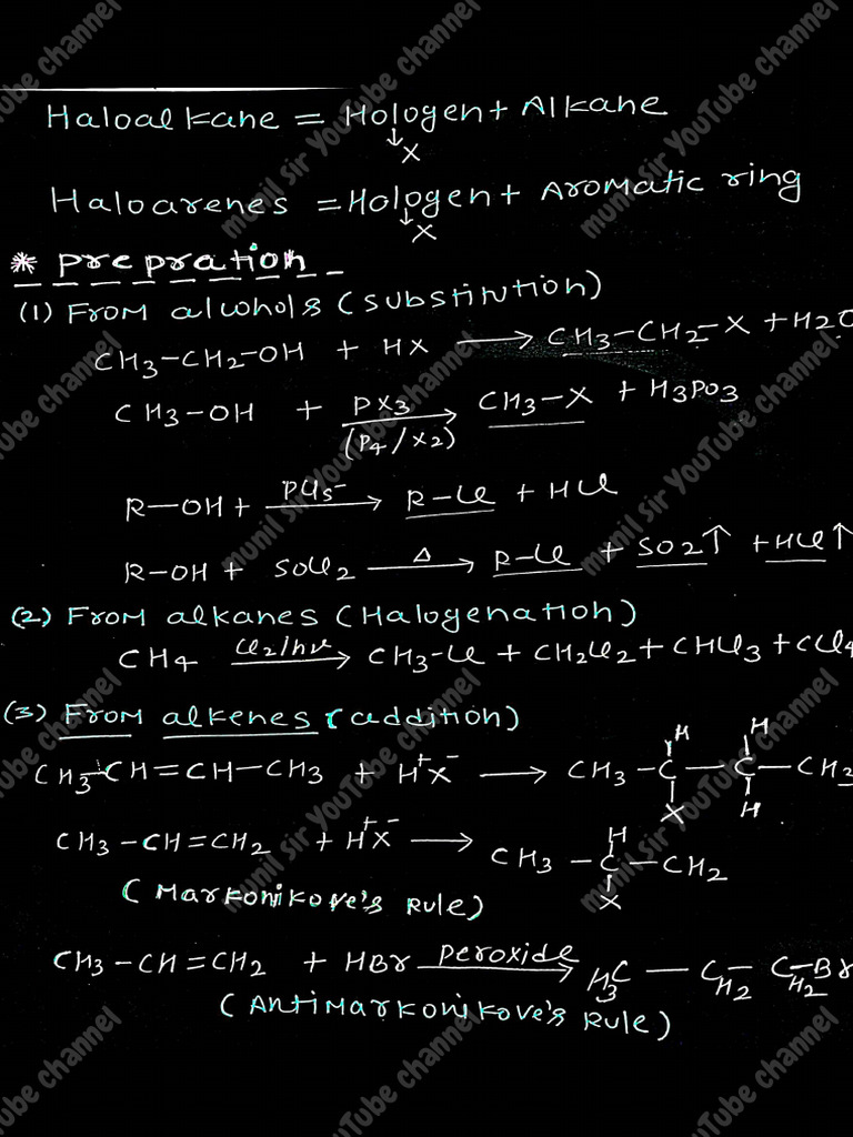 Haloalkane and Haloarenes PDF | PDF