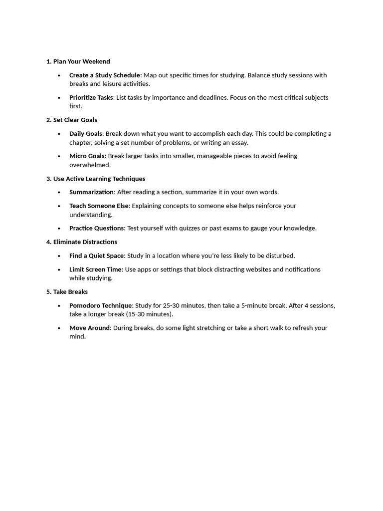 Tips For Studying | PDF