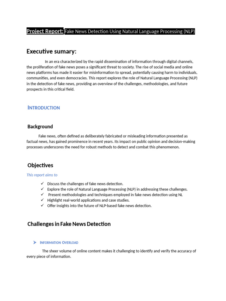 Fake News Detection Using NPL | PDF