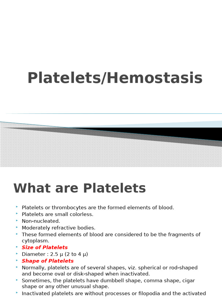 Platelets | PDF Platelets | PDF