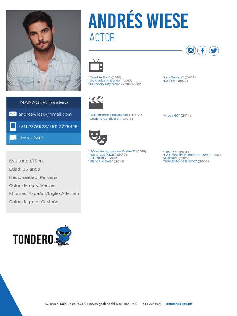 Hoja de Vida Andrés Wiese | PDF