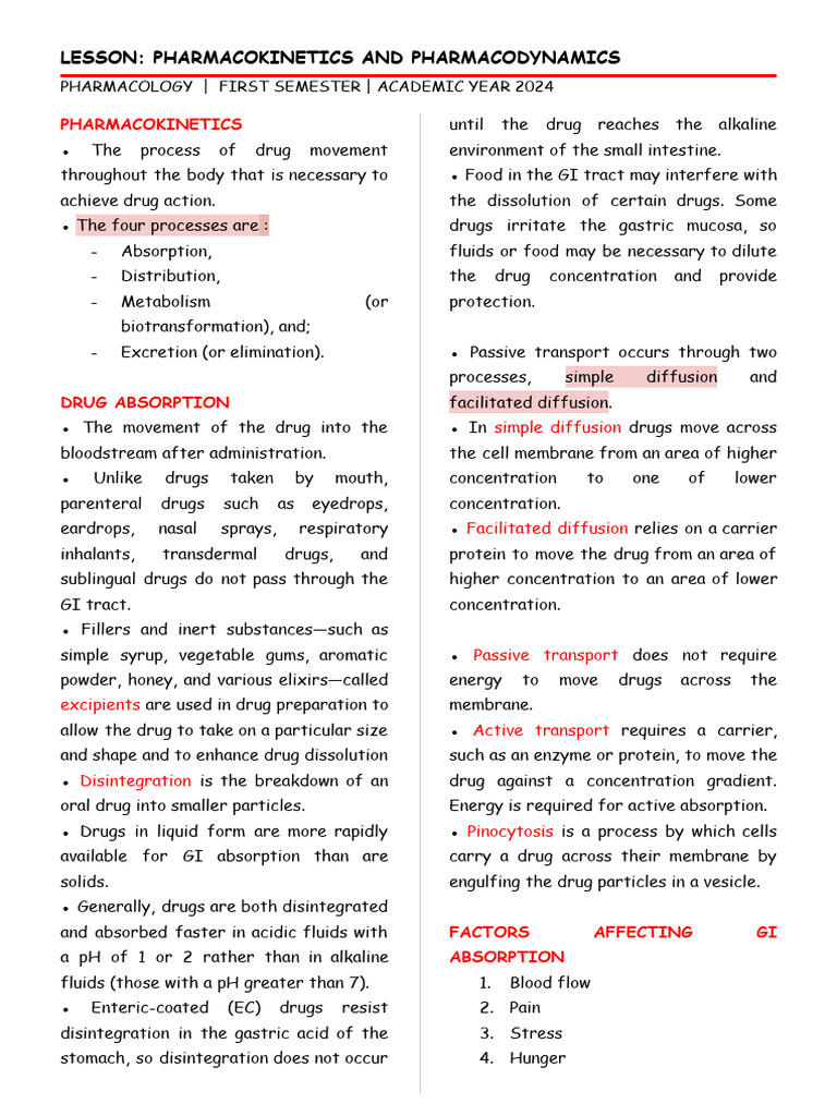 NCM 106 - Pharmacology | PDF