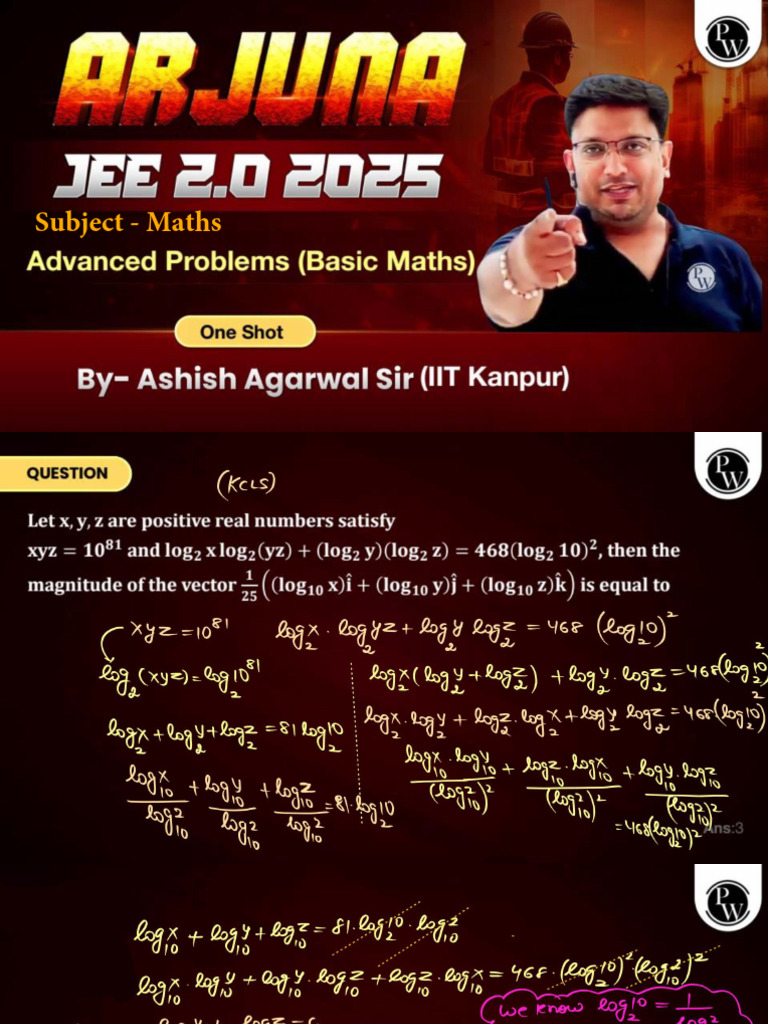 Advanced Problems (Basic Mathematics) Class Notes | PDF