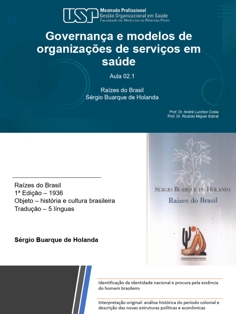 Aula Usp Raízes Do Brasil Pdf