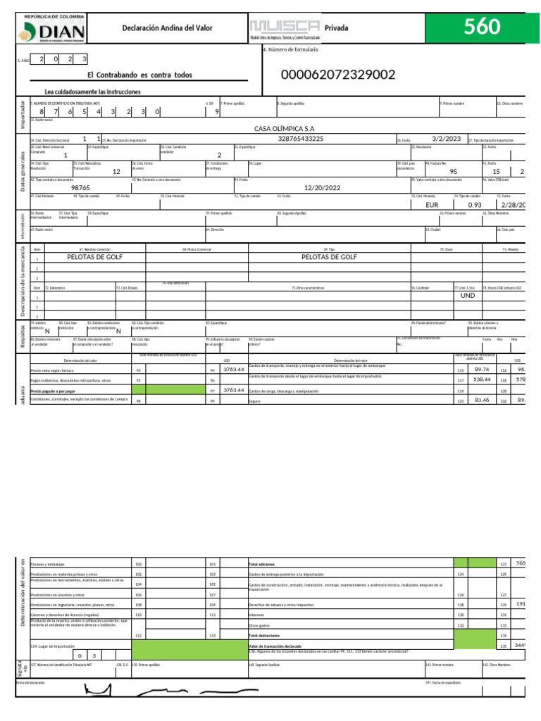 Declaracion Andina Del Valor | PDF