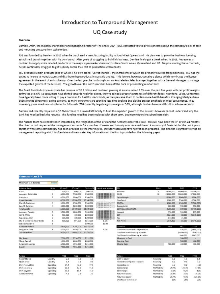 Vantage Case Study Task Sheet | PDF