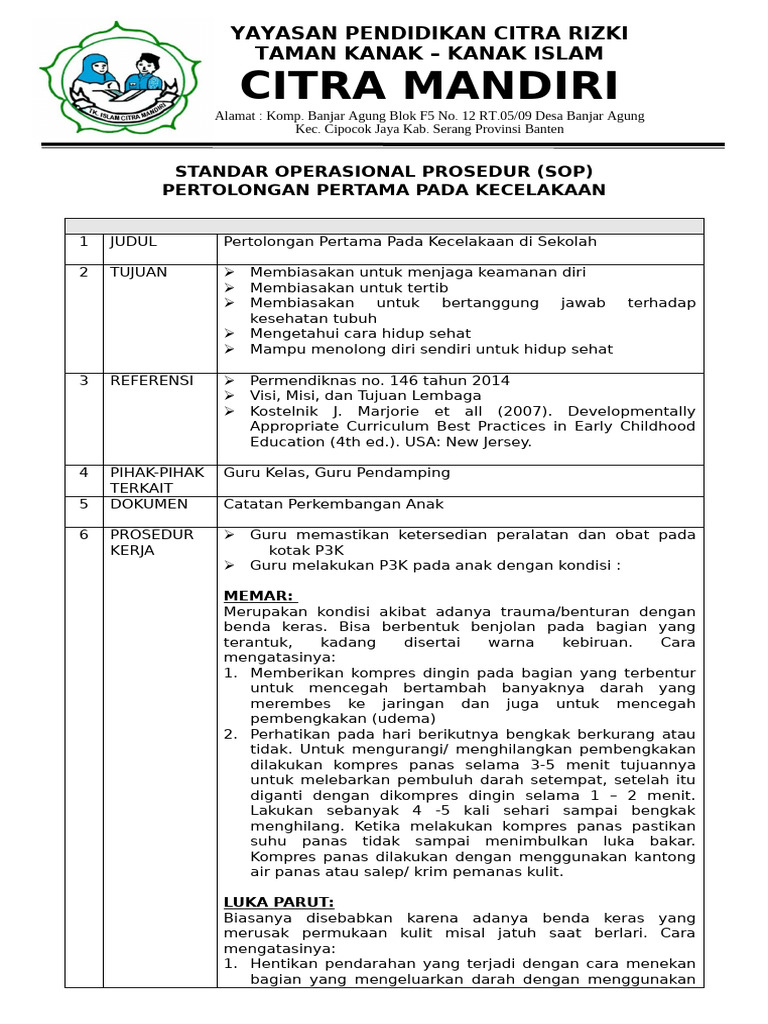 Sop P3K | PDF