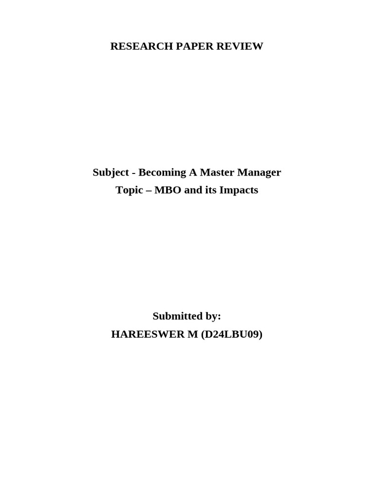 Research Paper Review | PDF