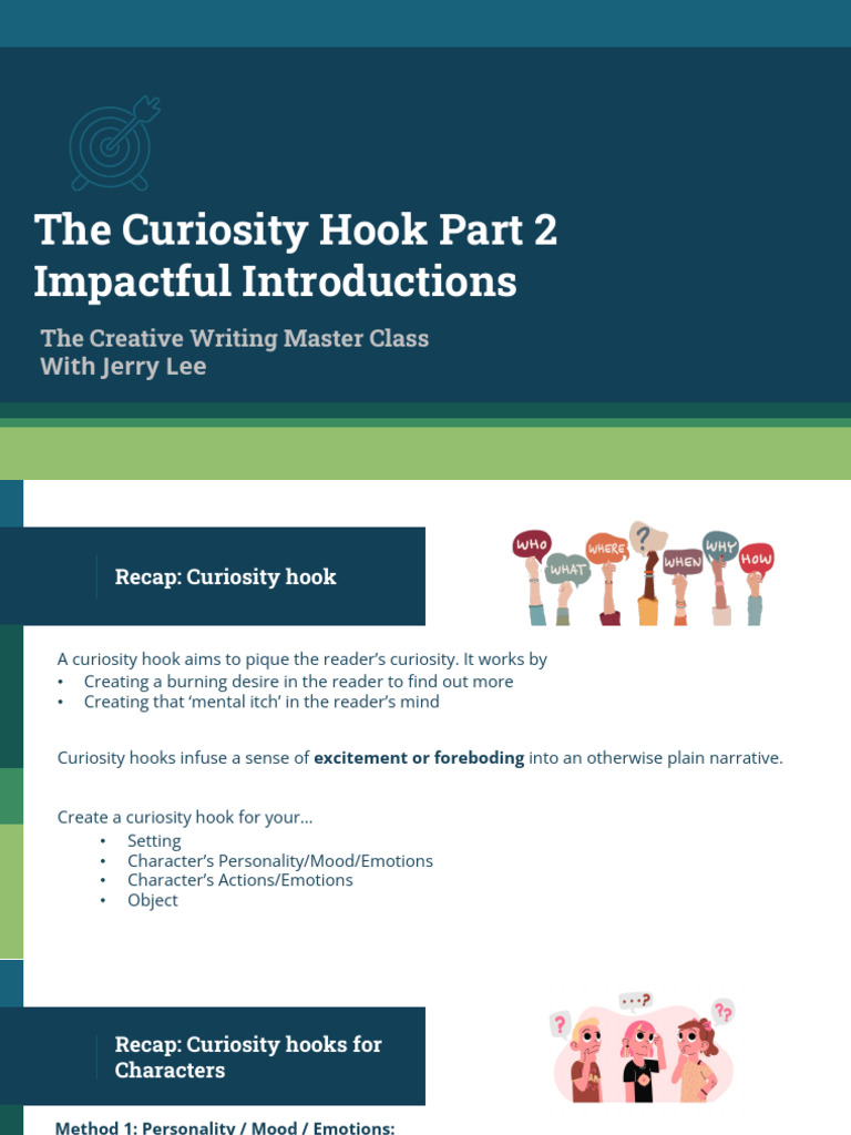 2. the Curiosity Hook (Impactful Introductions - Flashback and Into the ...