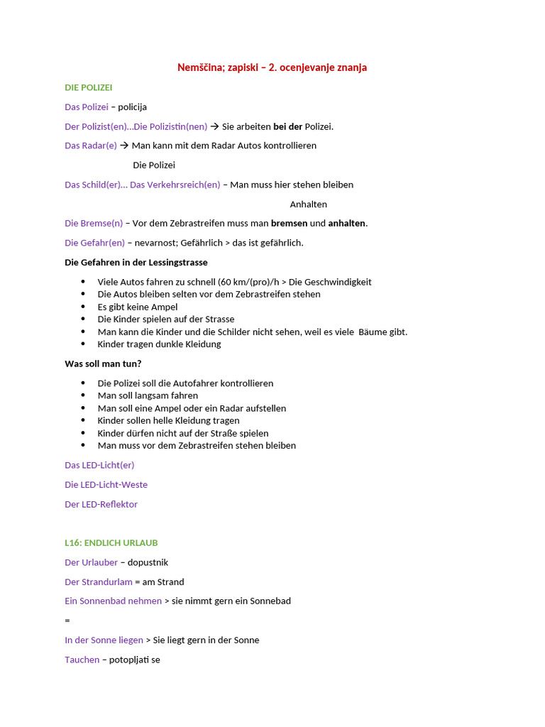 Zapiski - 2. Ocenjevanje Znanja, 3. LETNIK | PDF