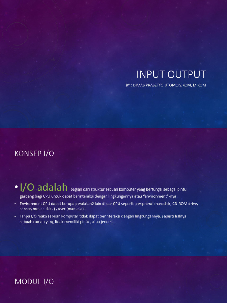 Input Output | PDF