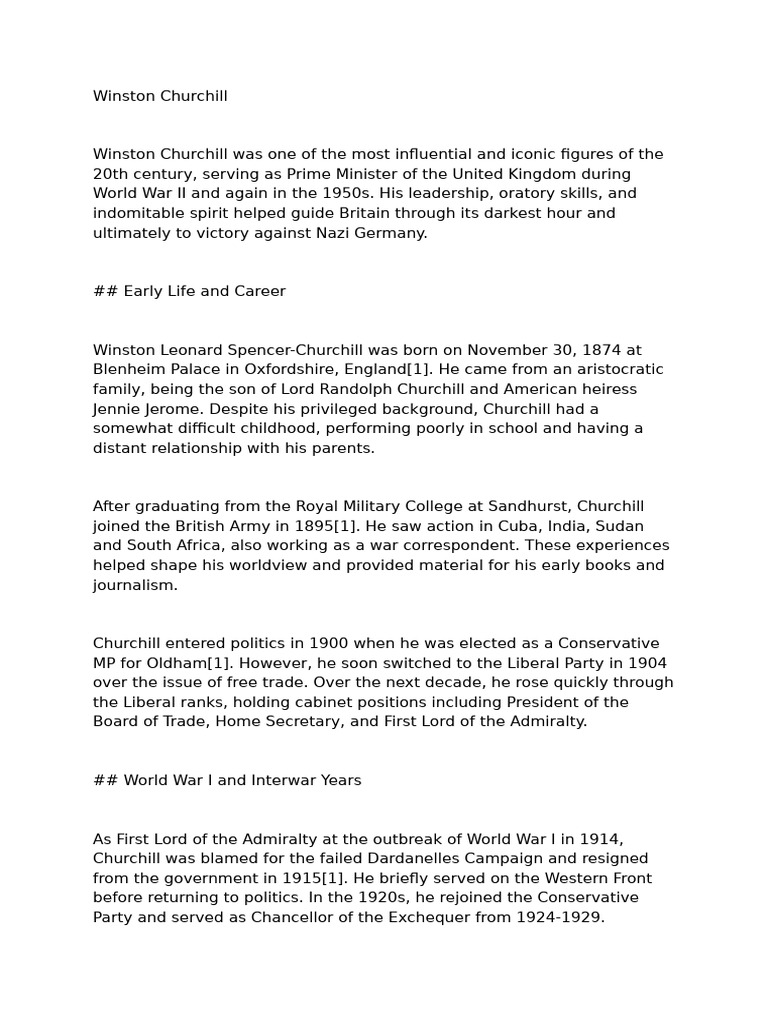 Winston Churchill | PDF