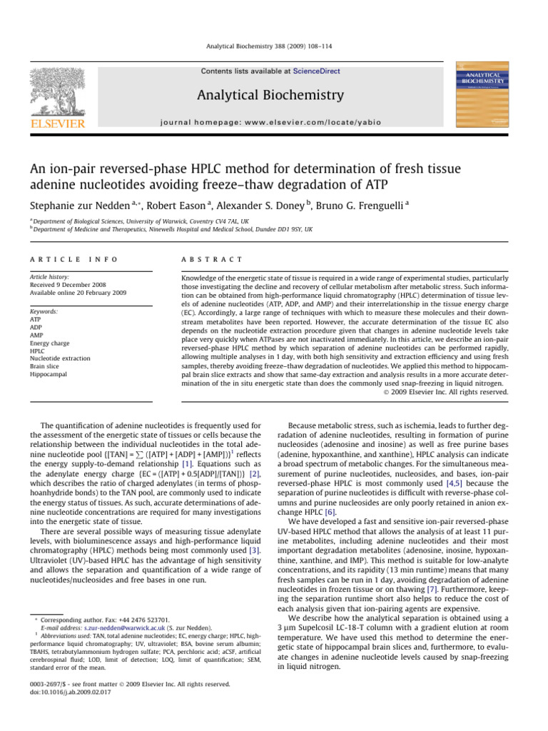 An Ion-Pair Reversed-Phase HPLC Method | PDF