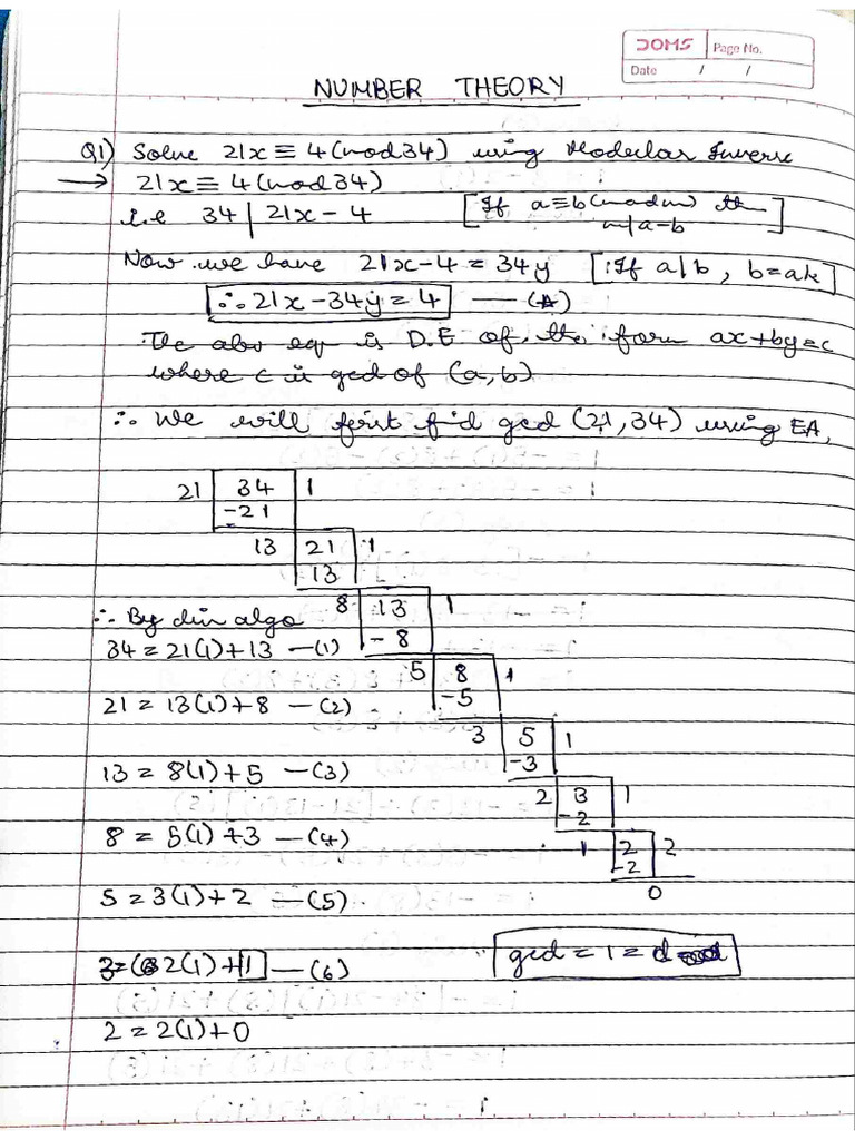Number Theory Solution | PDF