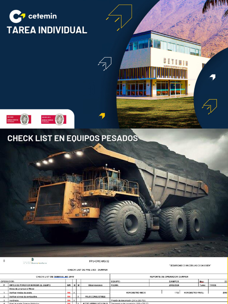 Check List en Equipos Pesados 2 | PDF Check List en Equipos Pesados 2 | PDF