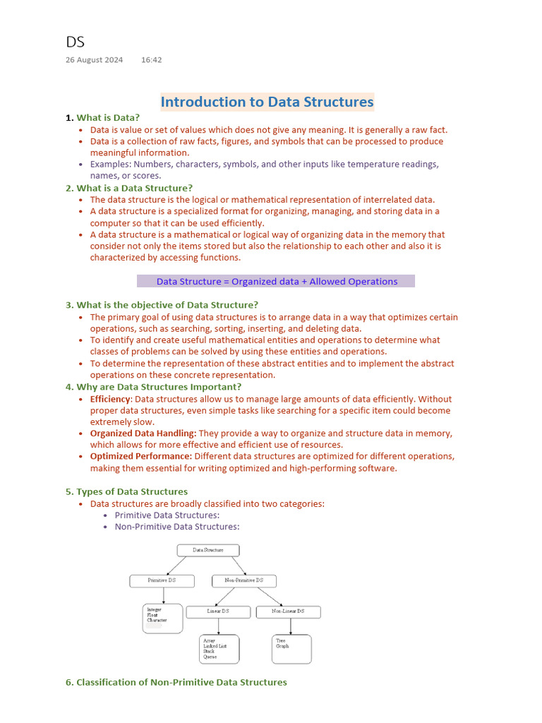 Introduction To Data Structures | PDF