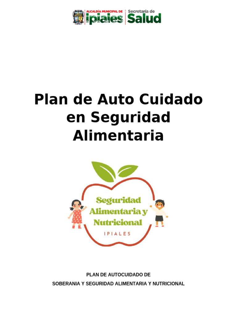Plan de Cuidado en Seguridad Alimentaria | PDF