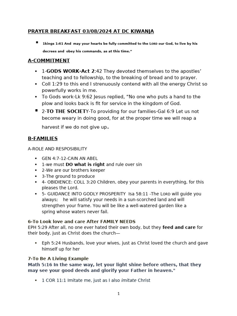 Prayer Break Fast Aabbcc | PDF