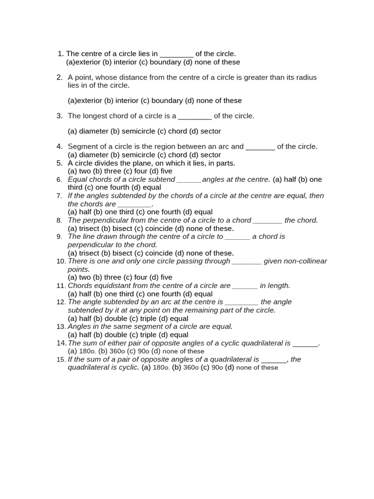 Class 9 - Circles | PDF