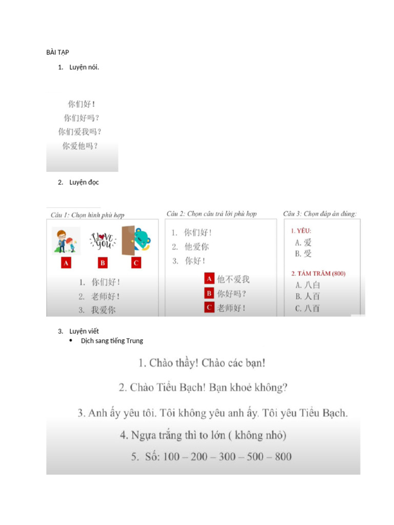 BÀI TẬP bài 1- Xin chào ! | PDF