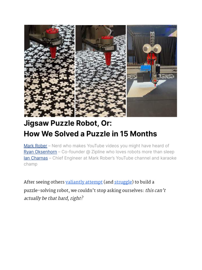 Puzzle Robot - Technical Writeup-Compressed | PDF Puzzle Robot - Technical Writeup-Compressed | PDF