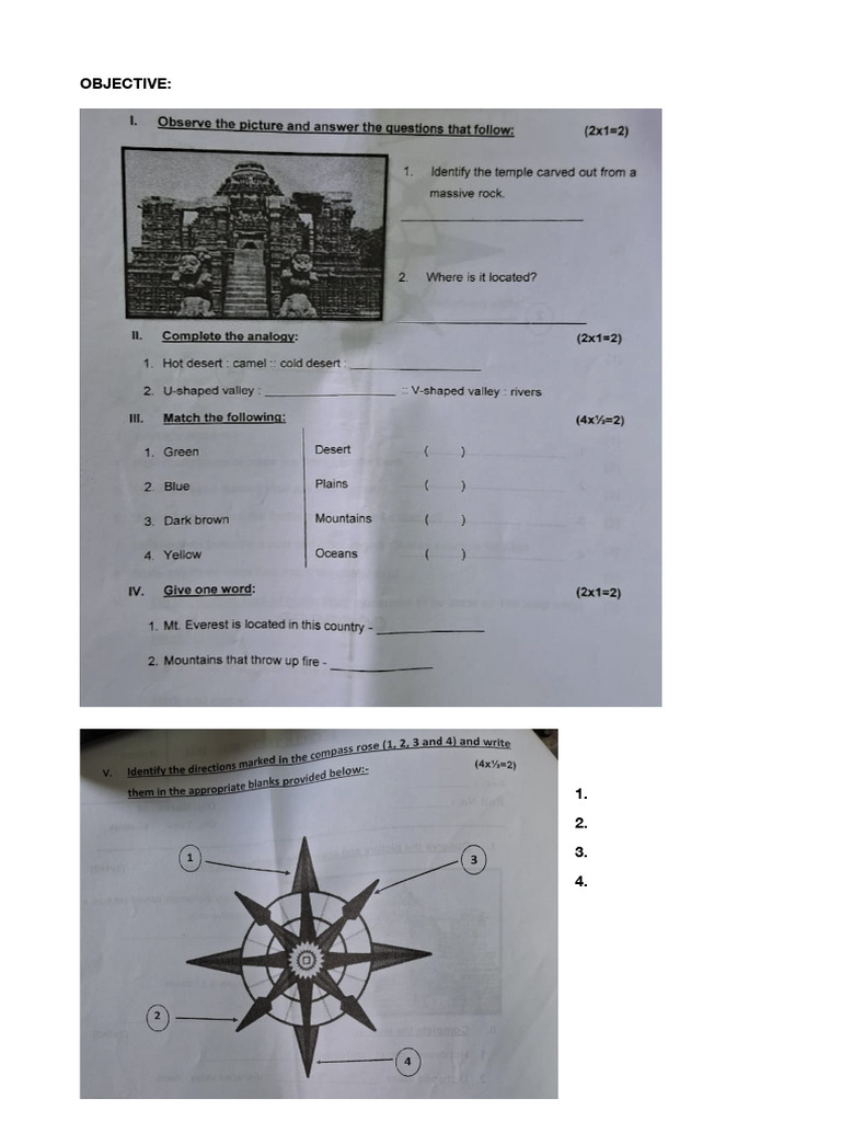 EVS Social CT 1 2023-24 Paper | PDF