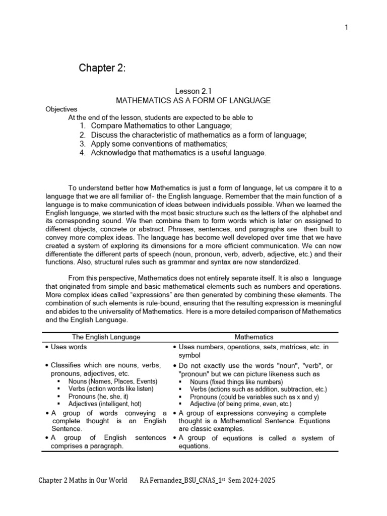 Chapter 2 Math 21 MMW | PDF