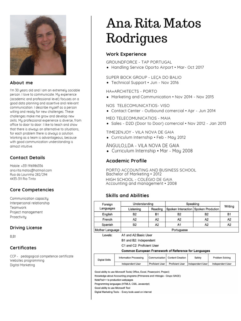 Ana Rita Matos CV English Version | PDF