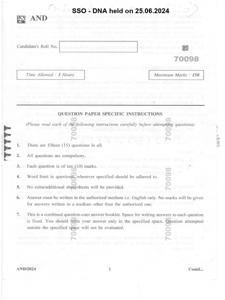 SKT QB Sso Dna 26 06 2024 | PDF
