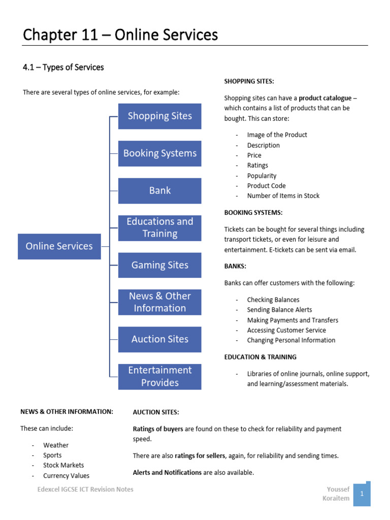 ICT - Chapter 11 - Revision Notes | PDF