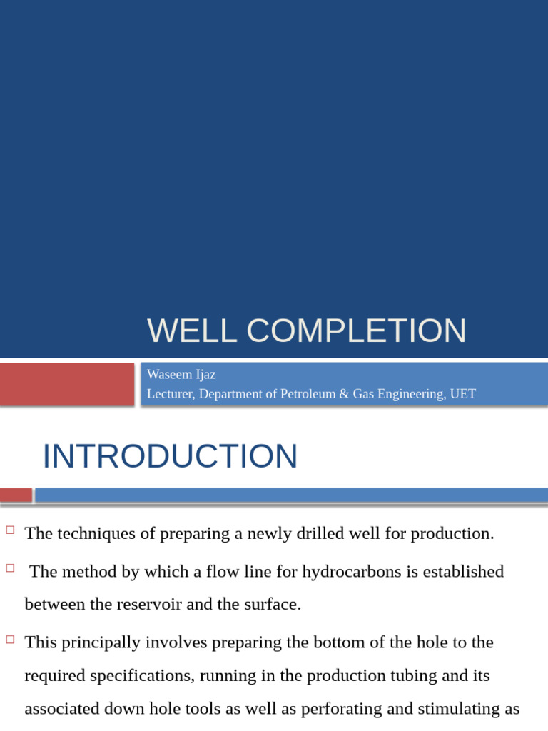 Well Completion | PDF