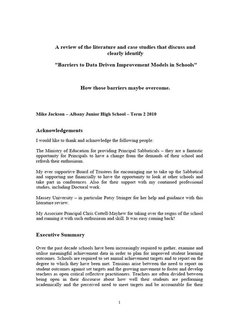 Mike Jackson Sabbatical Report | PDF | Teachers | Reflective Practice