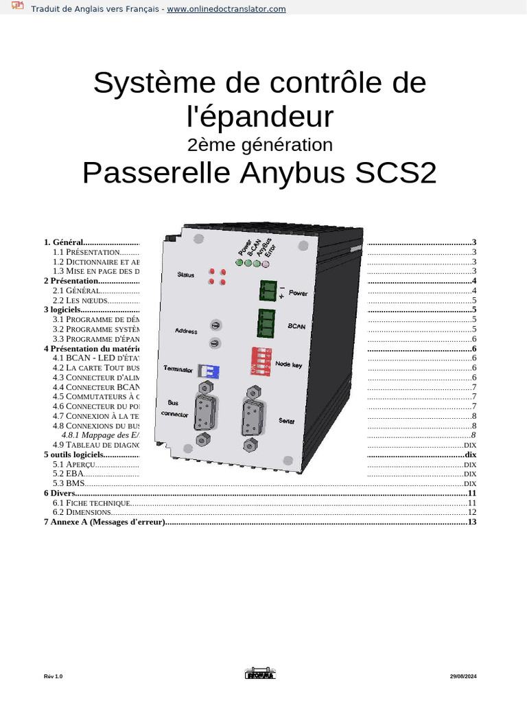 SCS2 Anybus Gateway | PDF