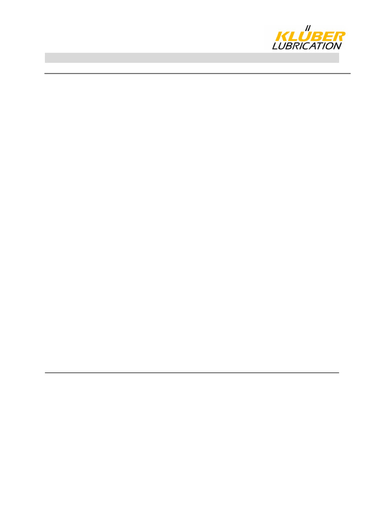 Msds - Kluber Aceite Summit RHT - 68 - Kluber Lubrication | PDF