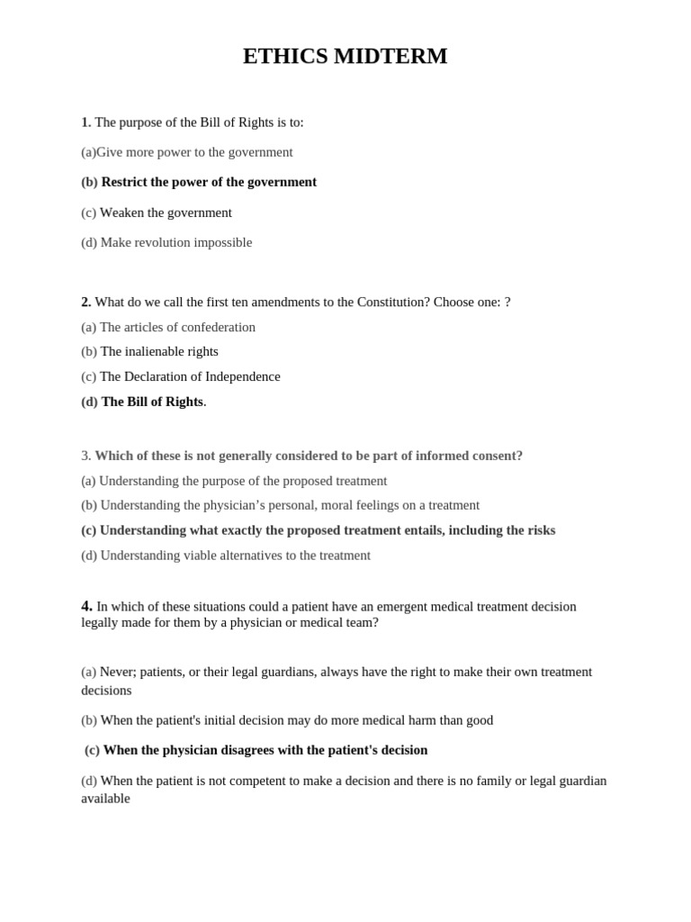 Ethics Final Exam | PDF