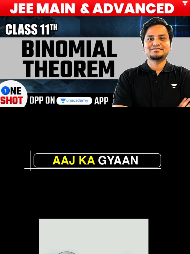 Binomial Theorem Class Notes | PDF