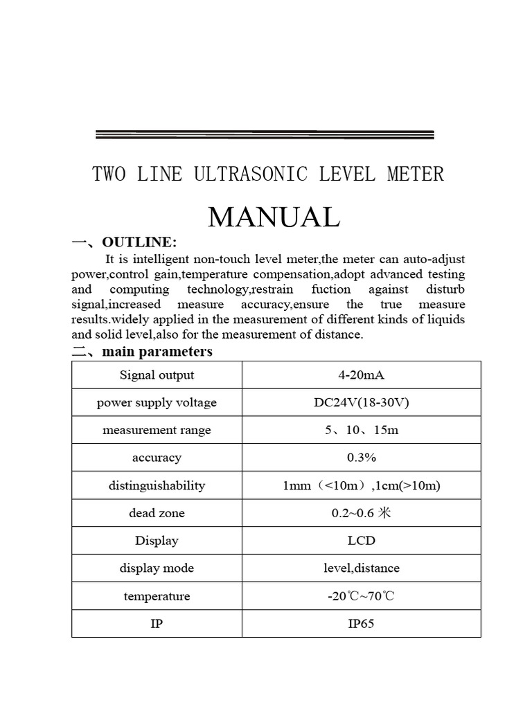 Integrative Inline Level Meter Manual | PDF